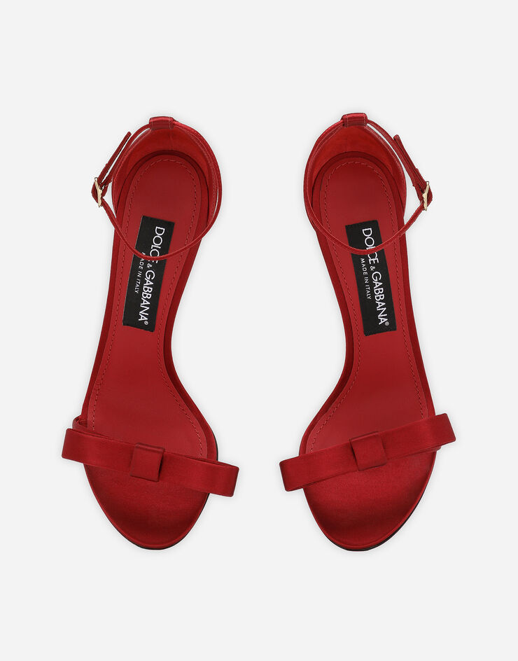 Satin sandals in Red for | Dolce&Gabbana® US