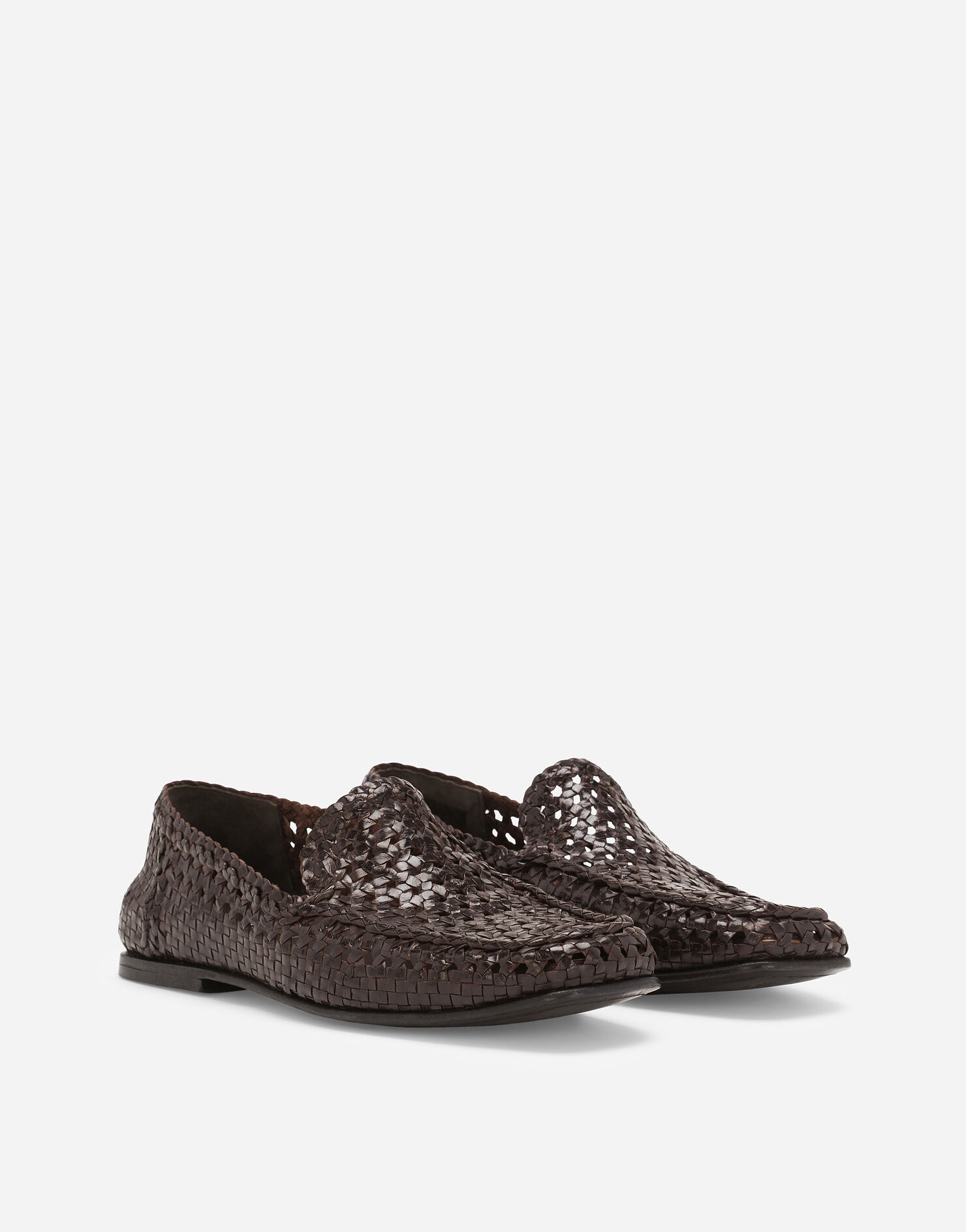 Goatskin slippers in Brown for Men | Dolce&Gabbana® US