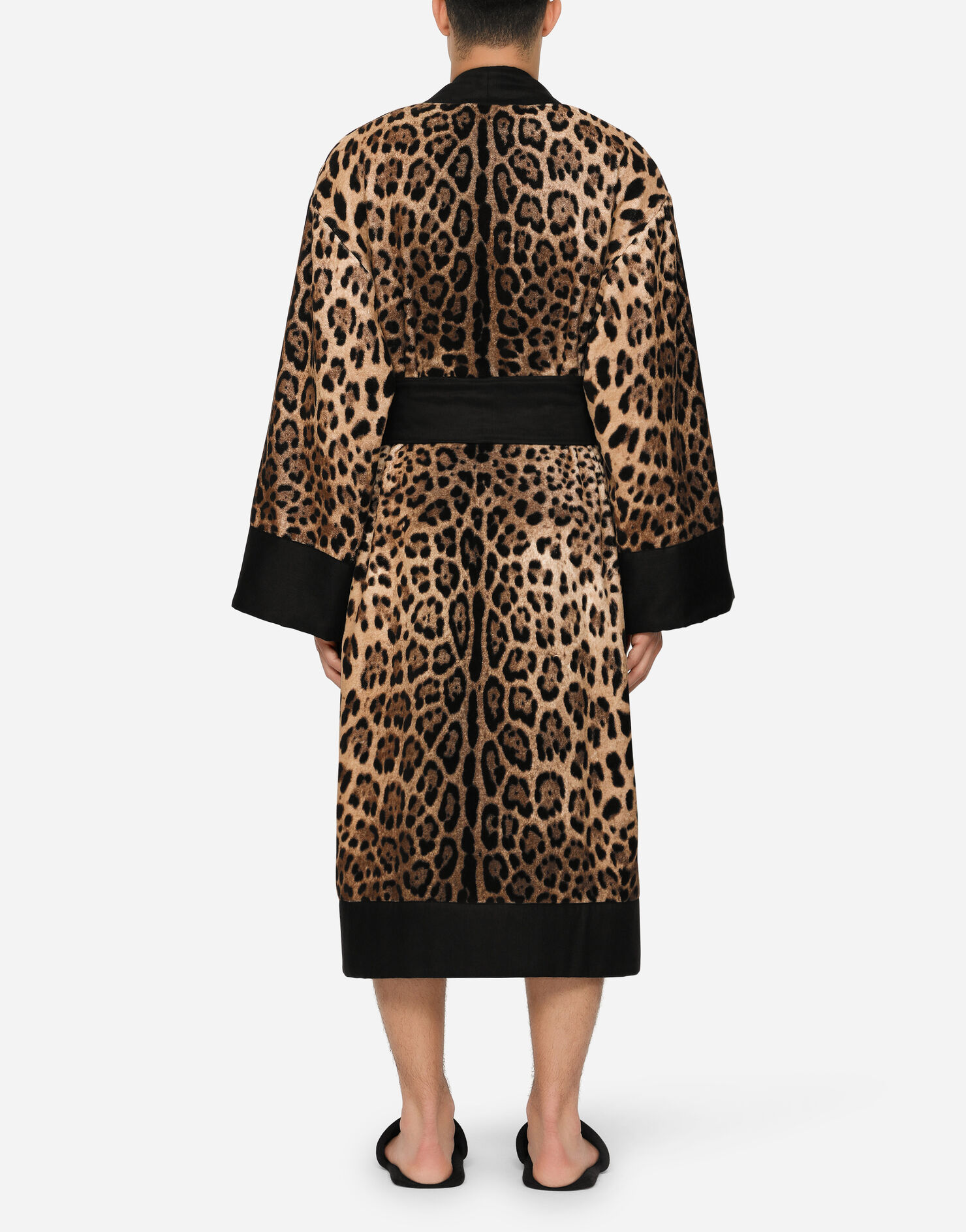 Terry Cotton Bath Robe in Multicolor | Dolce&Gabbana® US