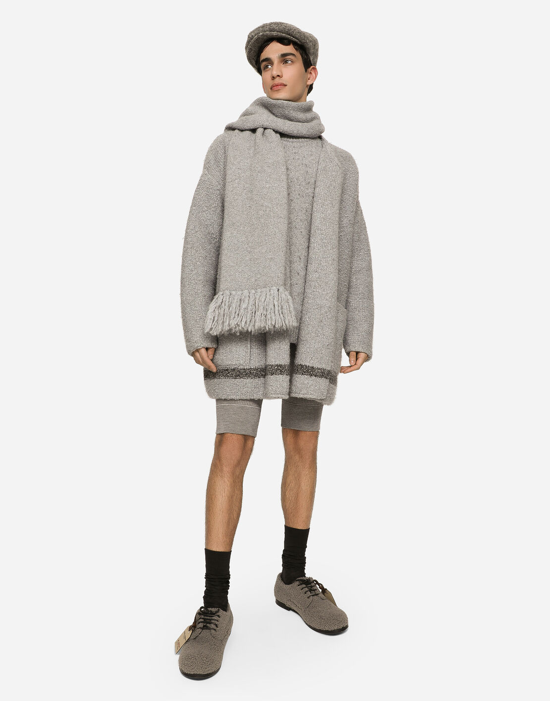 Fine-rib cotton singlet in Grey for Men | Dolce&Gabbana®
