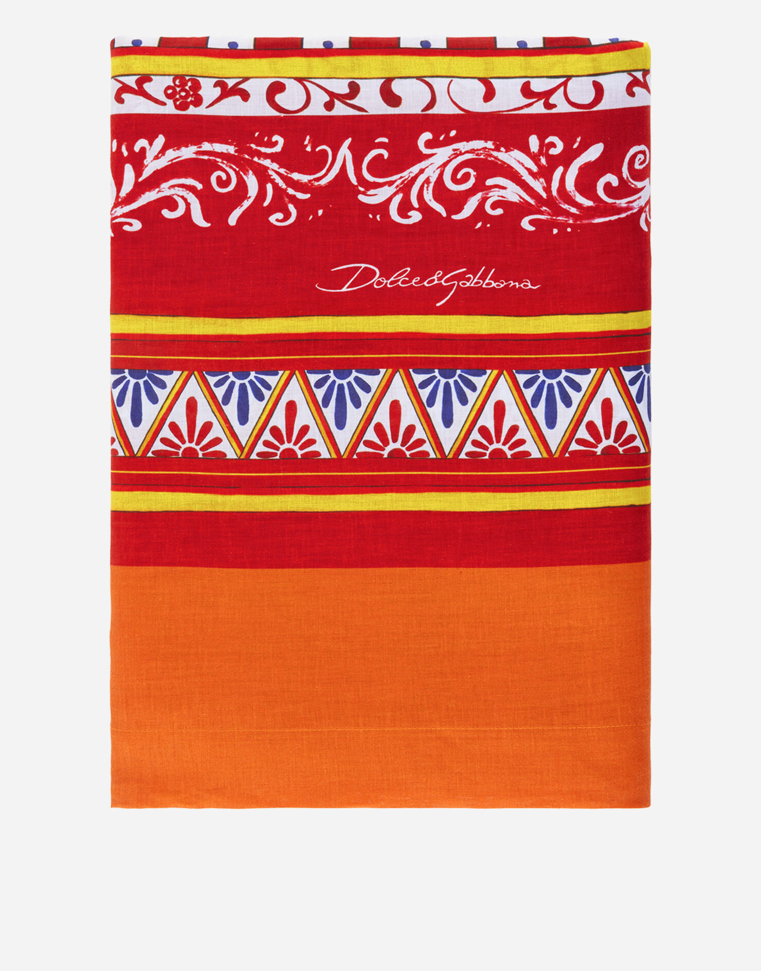 10-Seater Linen Tablecloth in Multicolor | Dolce&Gabbana® US