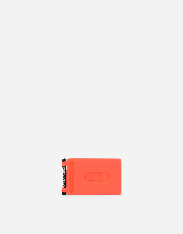Rubber badge holder with embossed logo in Orange for | Dolce&Gabbana® US