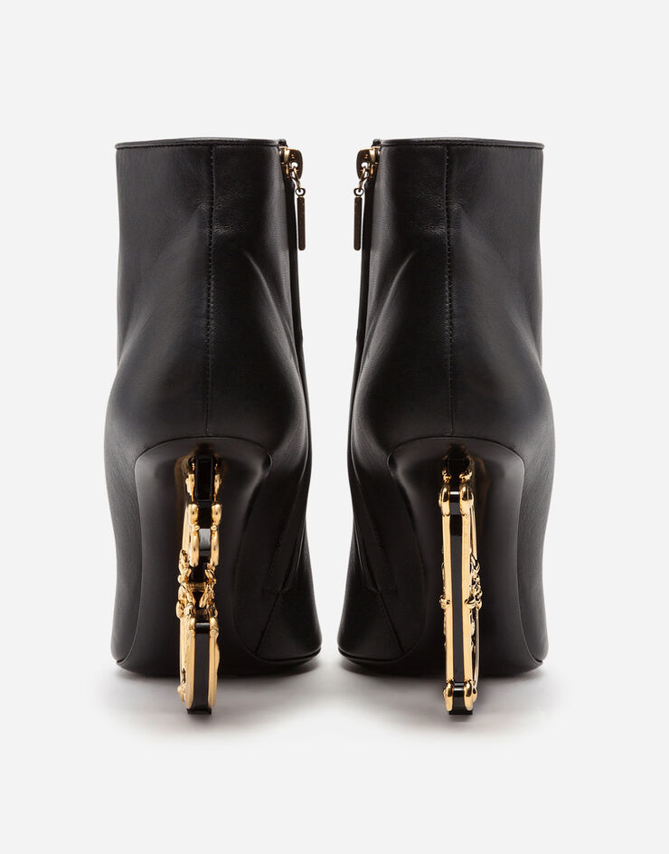Nappa leather ankle boots with baroque DG detail en NEGRO de Mujer ...