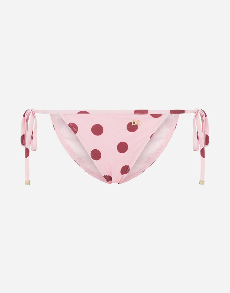 POLKA-DOT PRINT BIKINI BOTTOMS WITH TIES