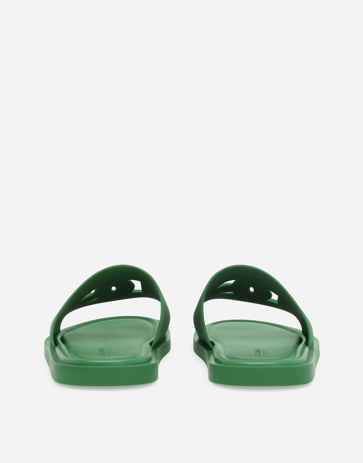 Rubber beachwear sliders in Green for Men | Dolce&Gabbana® US