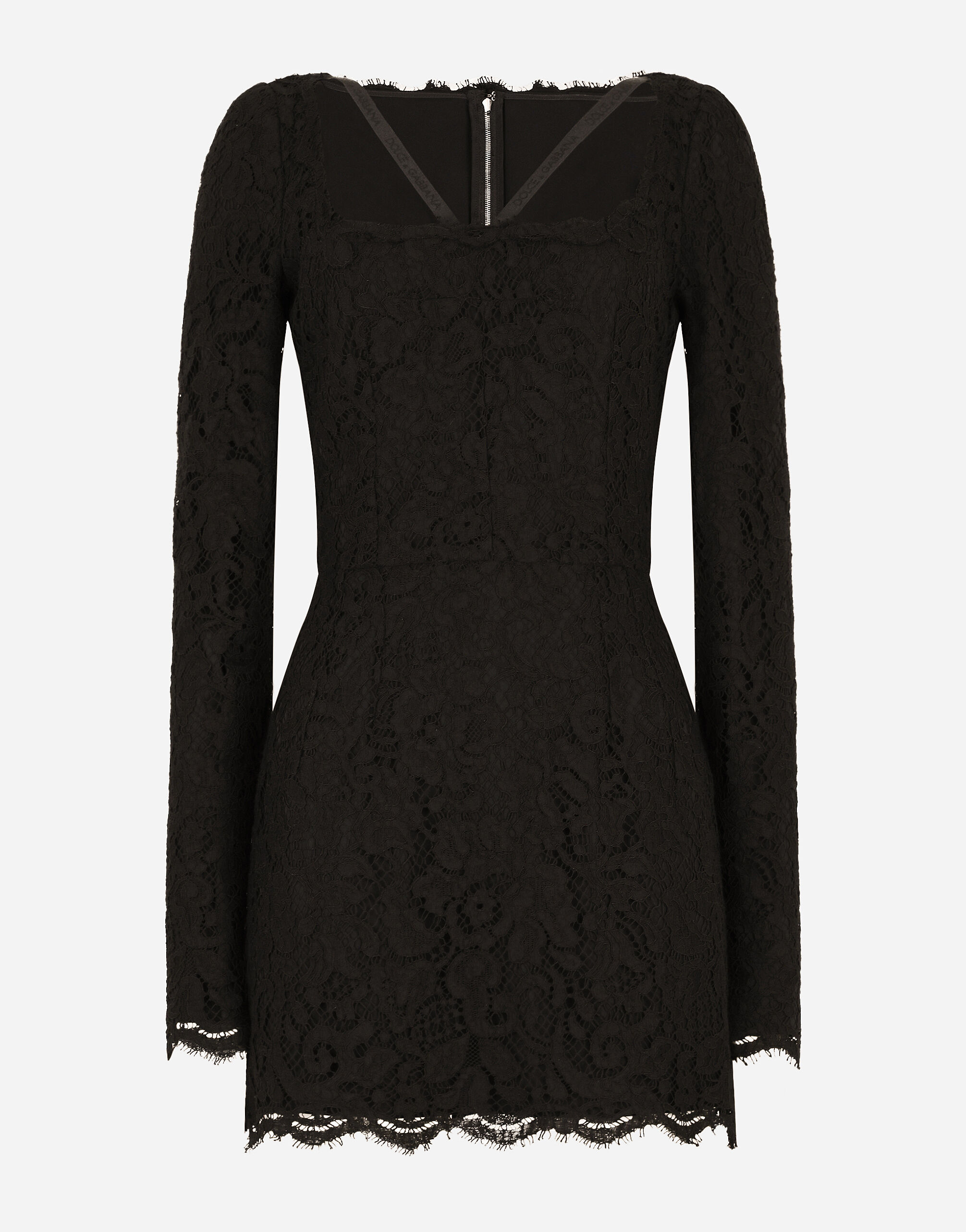ブラックのウィメンズ Short lace dress | Dolce&Gabbana® ブラックのウィメンズ Short lace dress | Dolce&Gabbana®