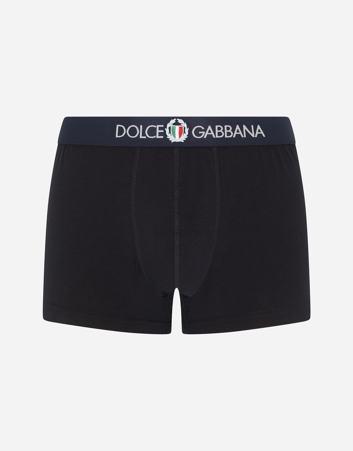 Two-way-stretch jersey regular-fit boxers with emblem in Blue for Men ...