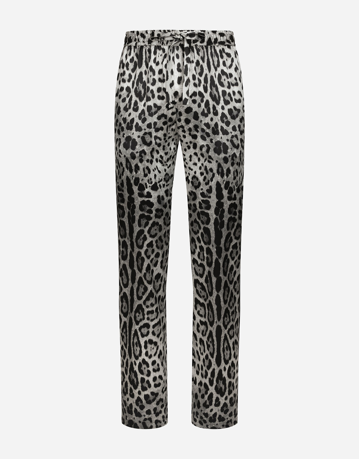 Leopard-print satin pants in Print for Men | Dolce&Gabbana® US