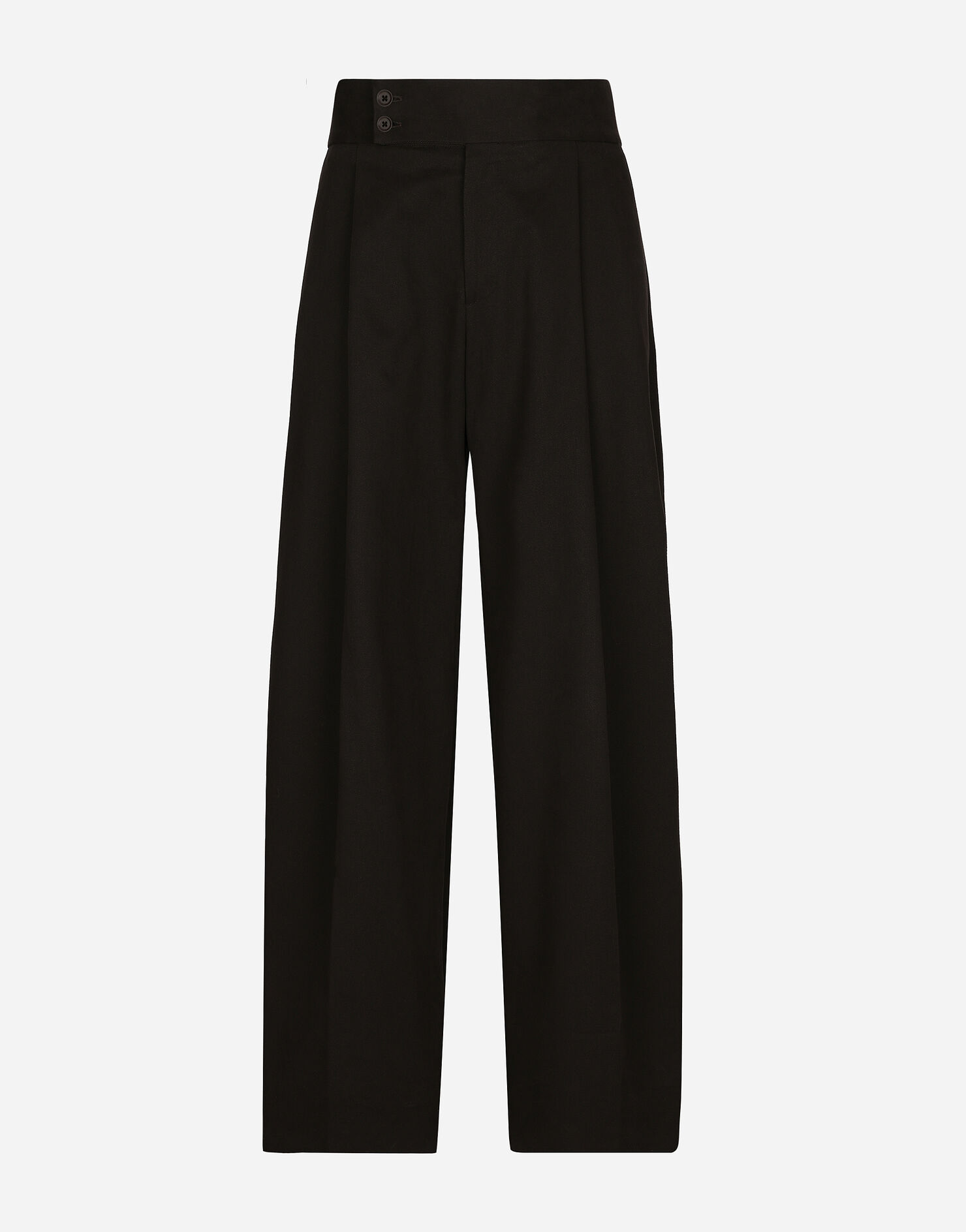 Tailored cotton pants with darts in Brown for Men | Dolce&Gabbana® US