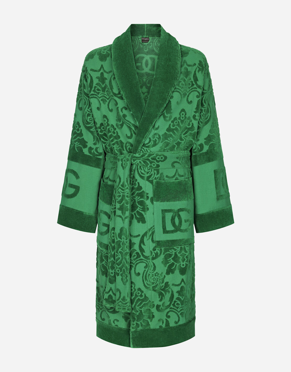 Bathrobe in Terry Cotton Jacquard in Multicolor | Dolce&Gabbana® US