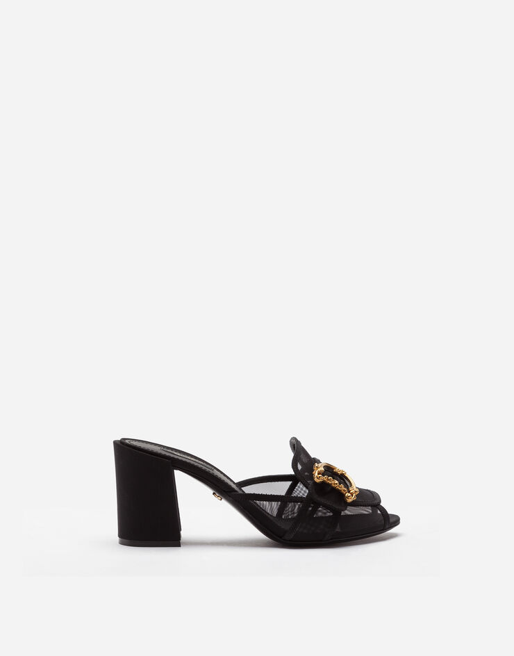 Mesh mules with baroque DG logo