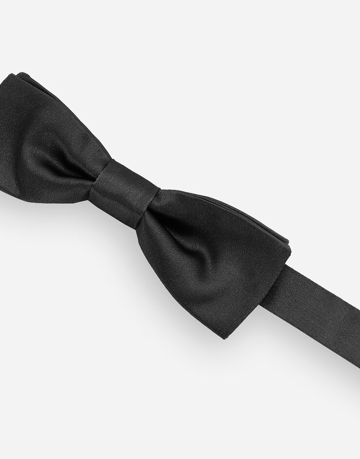 Silk satin bow tie in Black for Men | Dolce&Gabbana® US