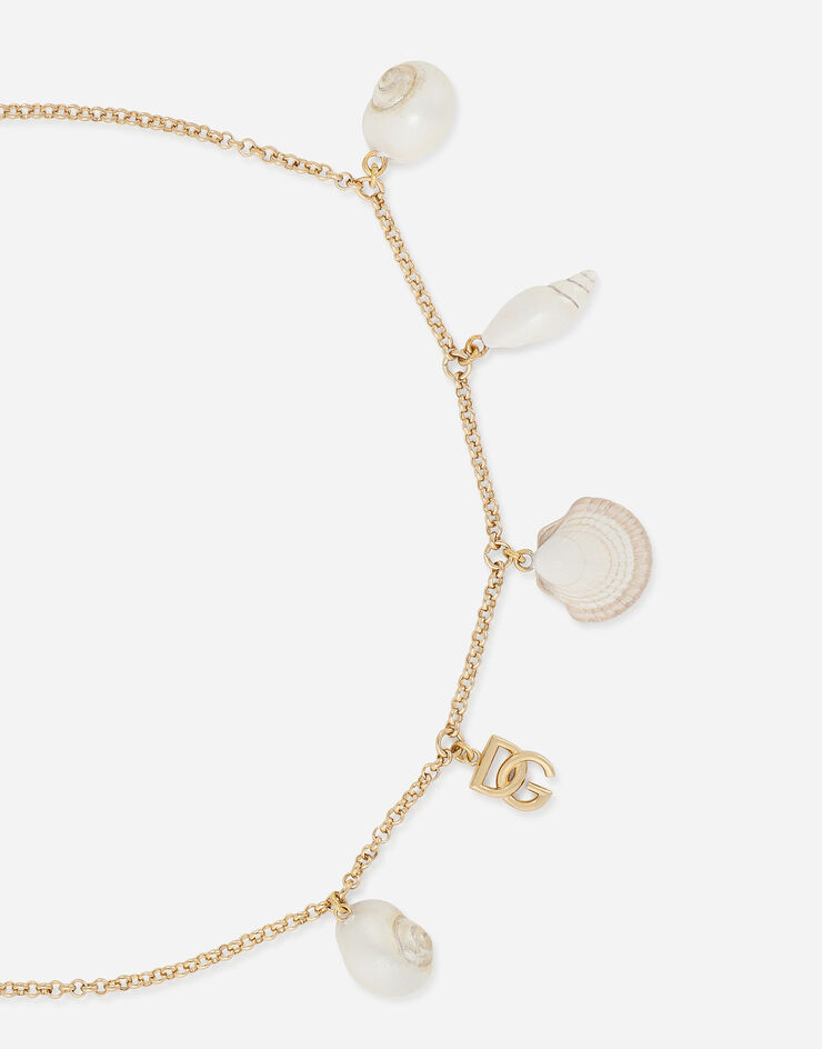 Necklace with DG logo and shells in Gold for for Women | Dolce&Gabbana® US