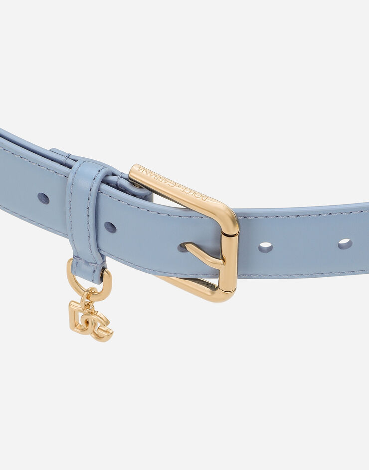 DG charm belt in Light Blue for Women | Dolce&Gabbana®