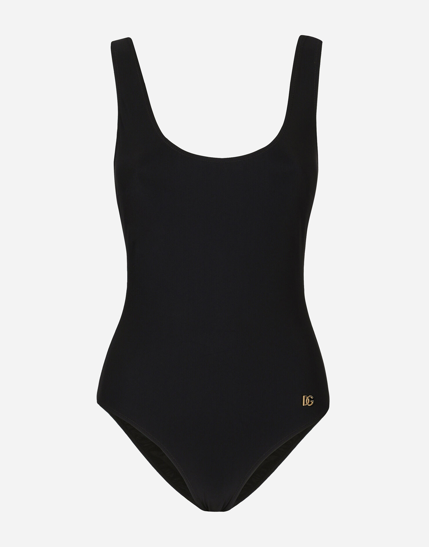 Racer-style one-piece swimsuit in Black for Women | Dolce&Gabbana® US
