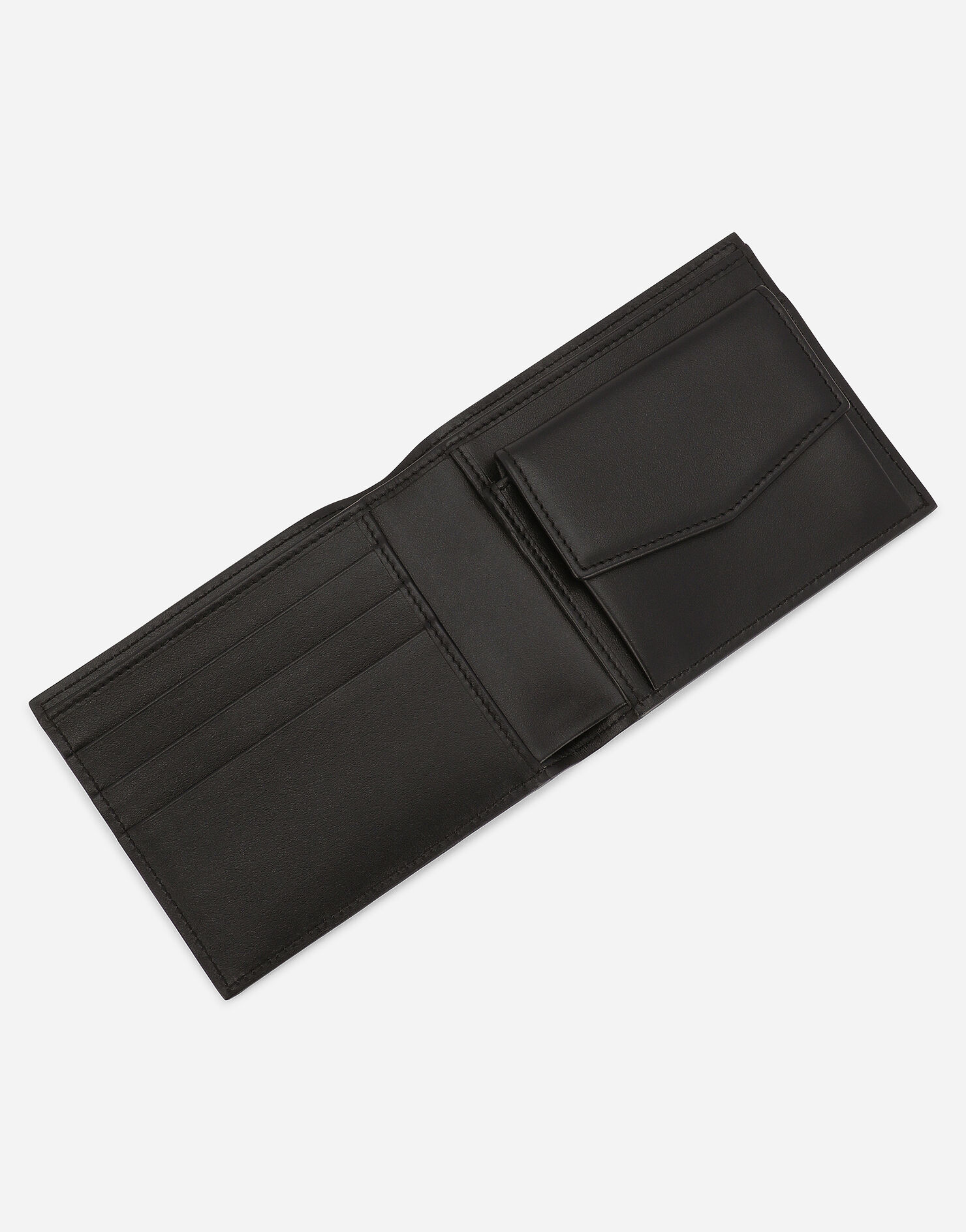 Calfskin nappa wallet with DG logo in Black for Men | Dolce&Gabbana® US