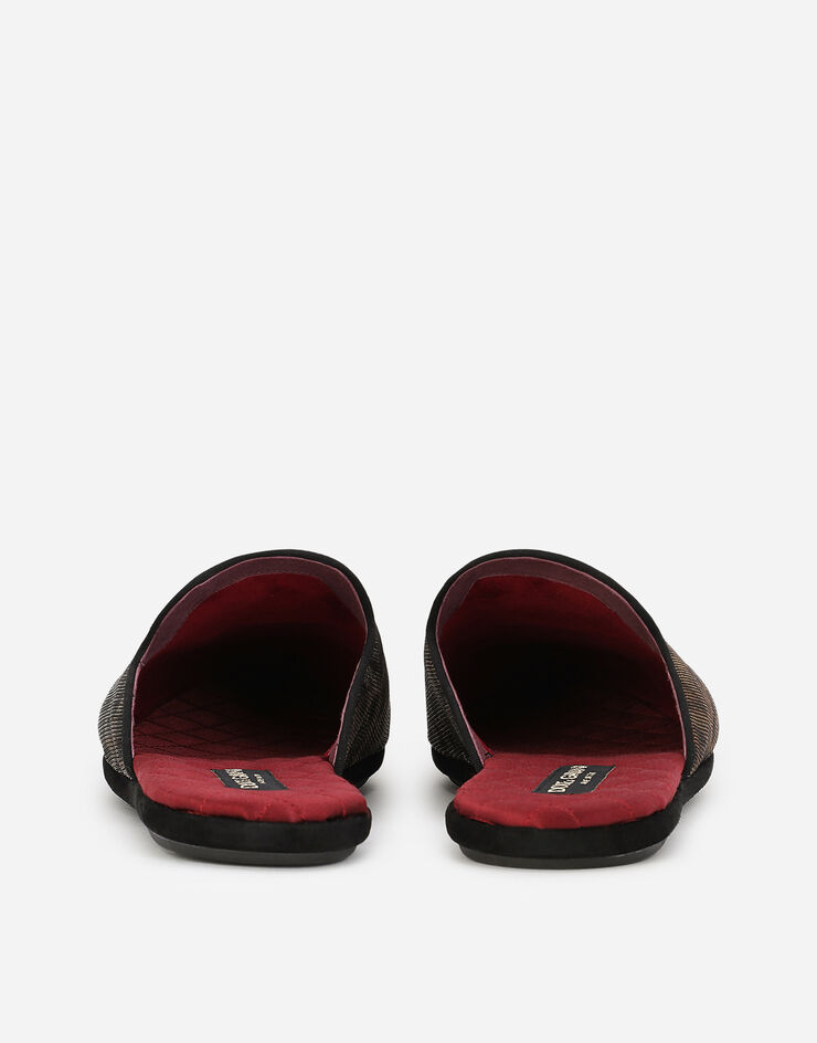 Slippers with coat of arms patch in Bordeaux | Dolce&Gabbana®