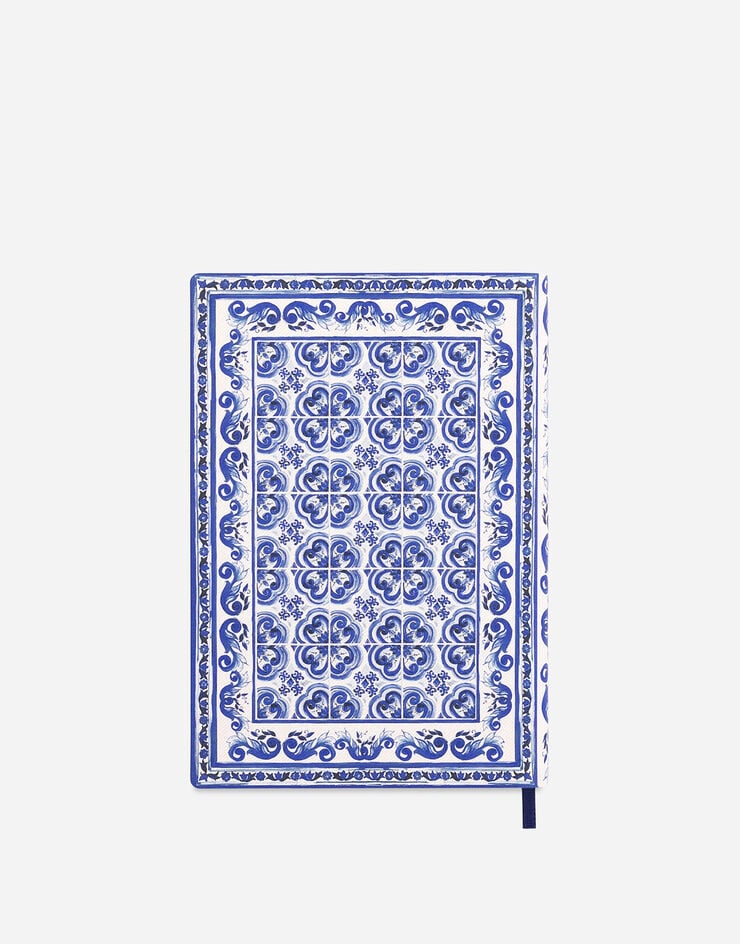 Medium Ruled Notebook Textile Cover In Multicolor Dolceandgabbana® Us