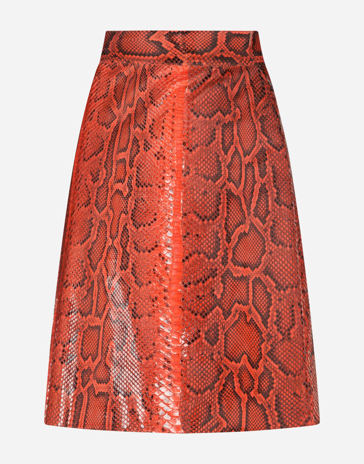 A-line midi skirt in python
