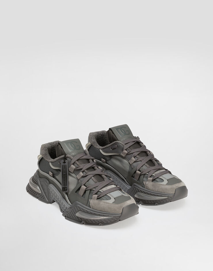 Mixed-material Airmaster sneakers in Grey for Men | Dolce&Gabbana®