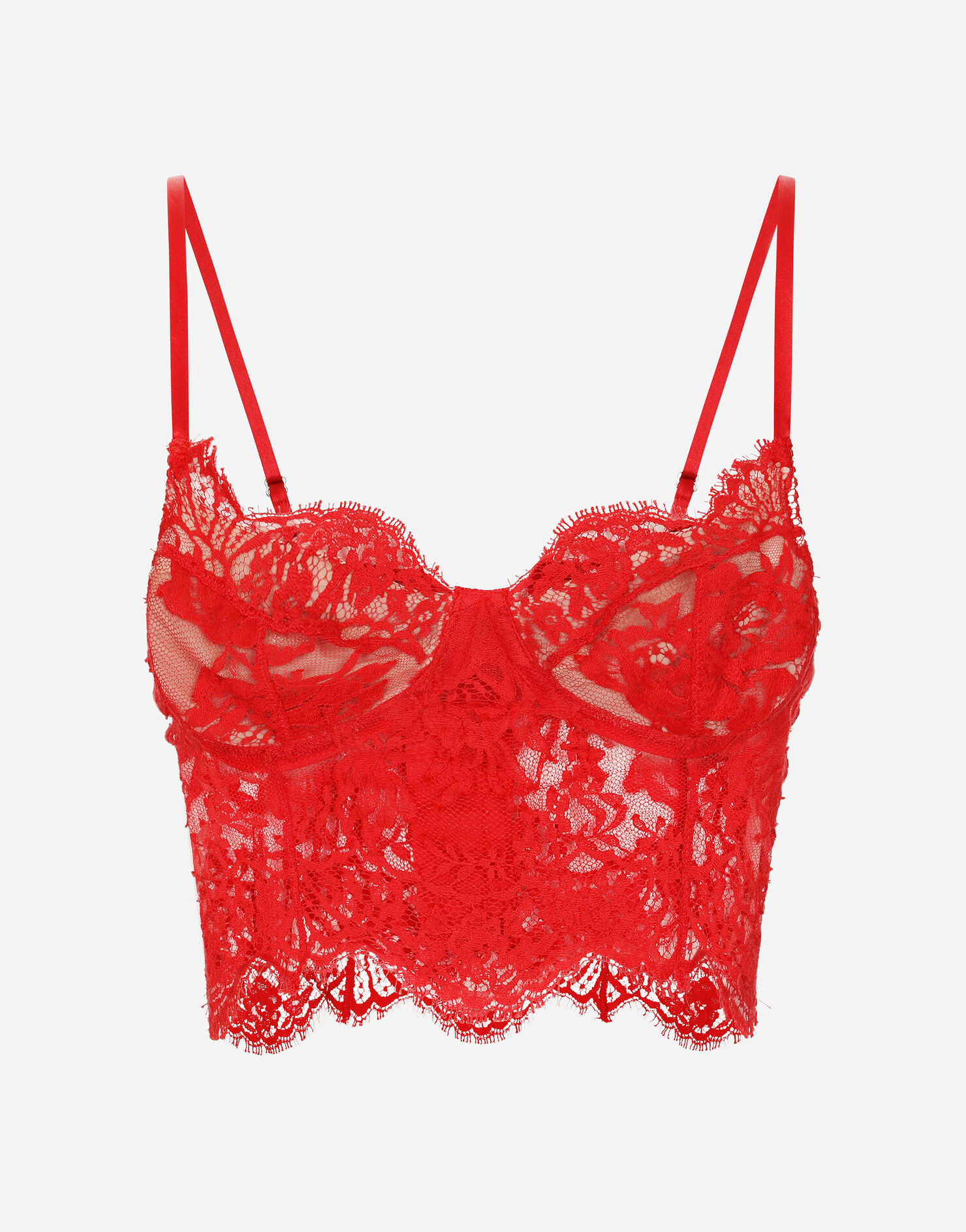 Lace lingerie corset top in Red for Women | Dolce&Gabbana® US