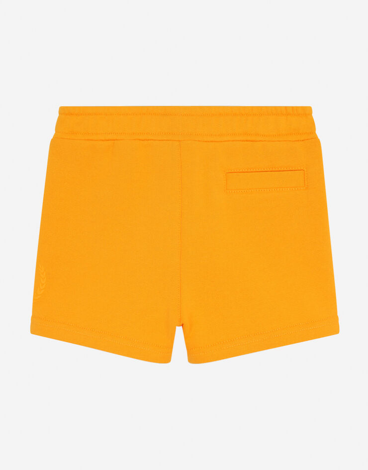 Jersey jogging shorts with DG laurel and crown print