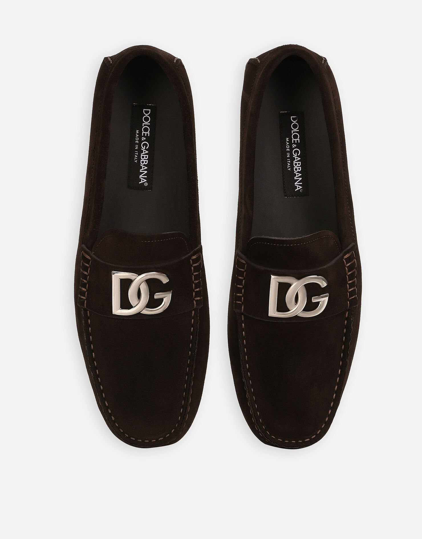 Suede driver shoes in Brown for Men | Dolce&Gabbana® US