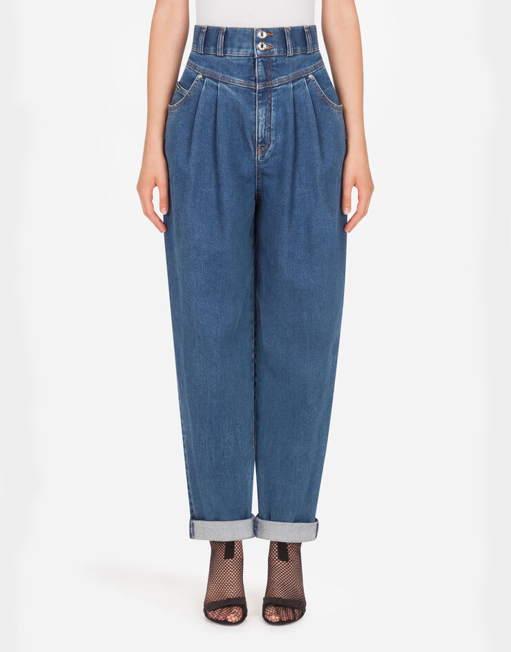 DENIM BALLOON PANTS WITH BASQUE
