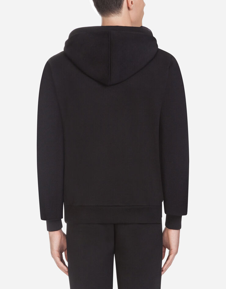 Sweatshirt in cotton jersey in Black for | Dolce&Gabbana®