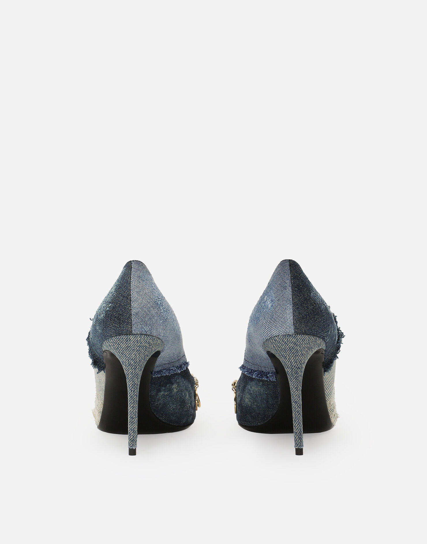 Patchwork denim pumps in Blue for Women | Dolce&Gabbana® US