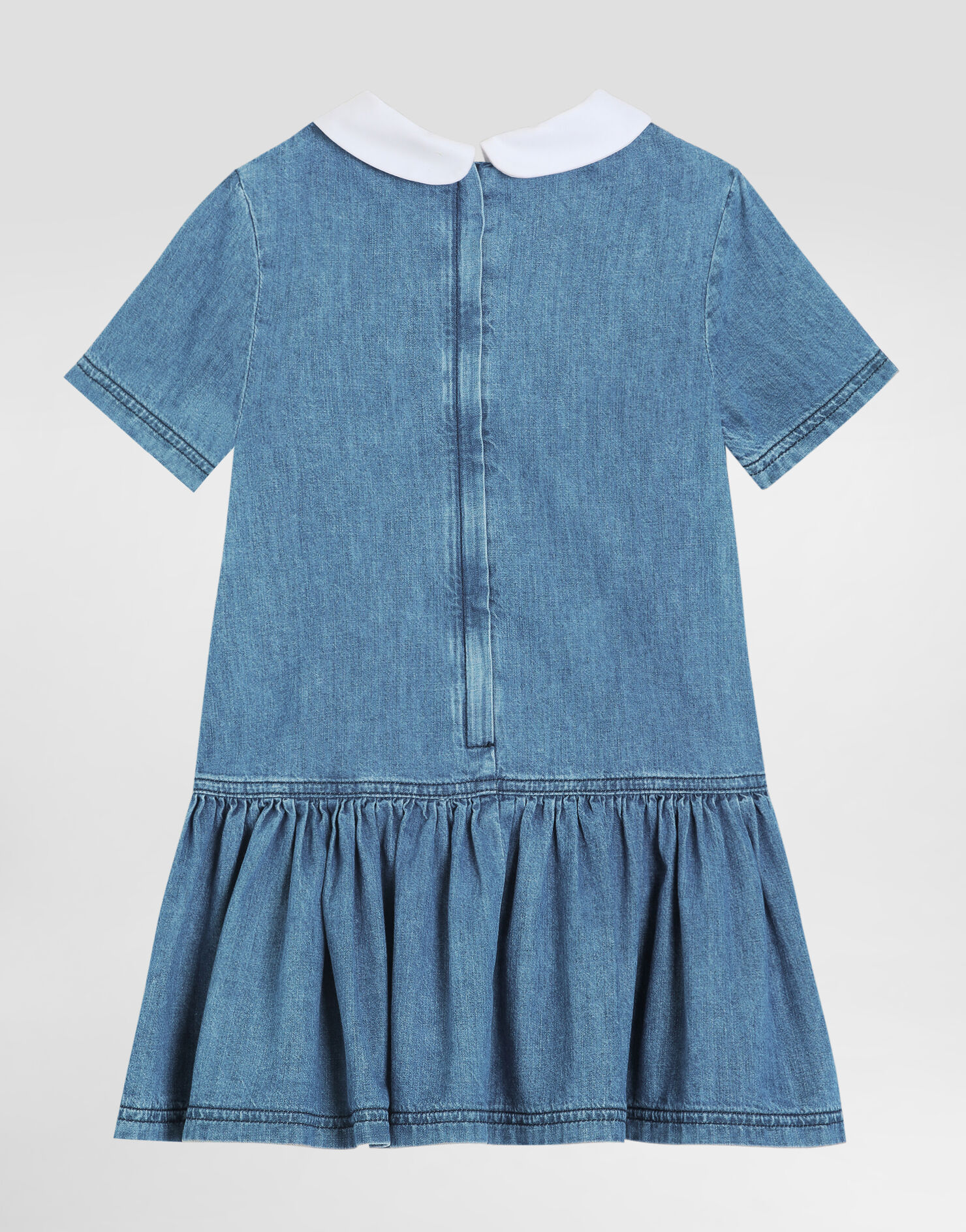 Chambray dress with DG logo in Multicolor for Girls | Dolce&Gabbana® US