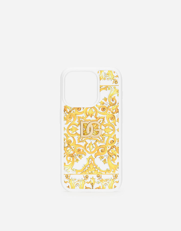 iPhone 15 Pro cover in Yellow for Women | Dolce&Gabbana®