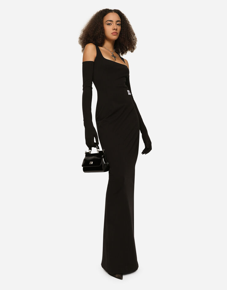 KIM DOLCE&GABBANA Long jersey Milano rib dress in Black for Women ...