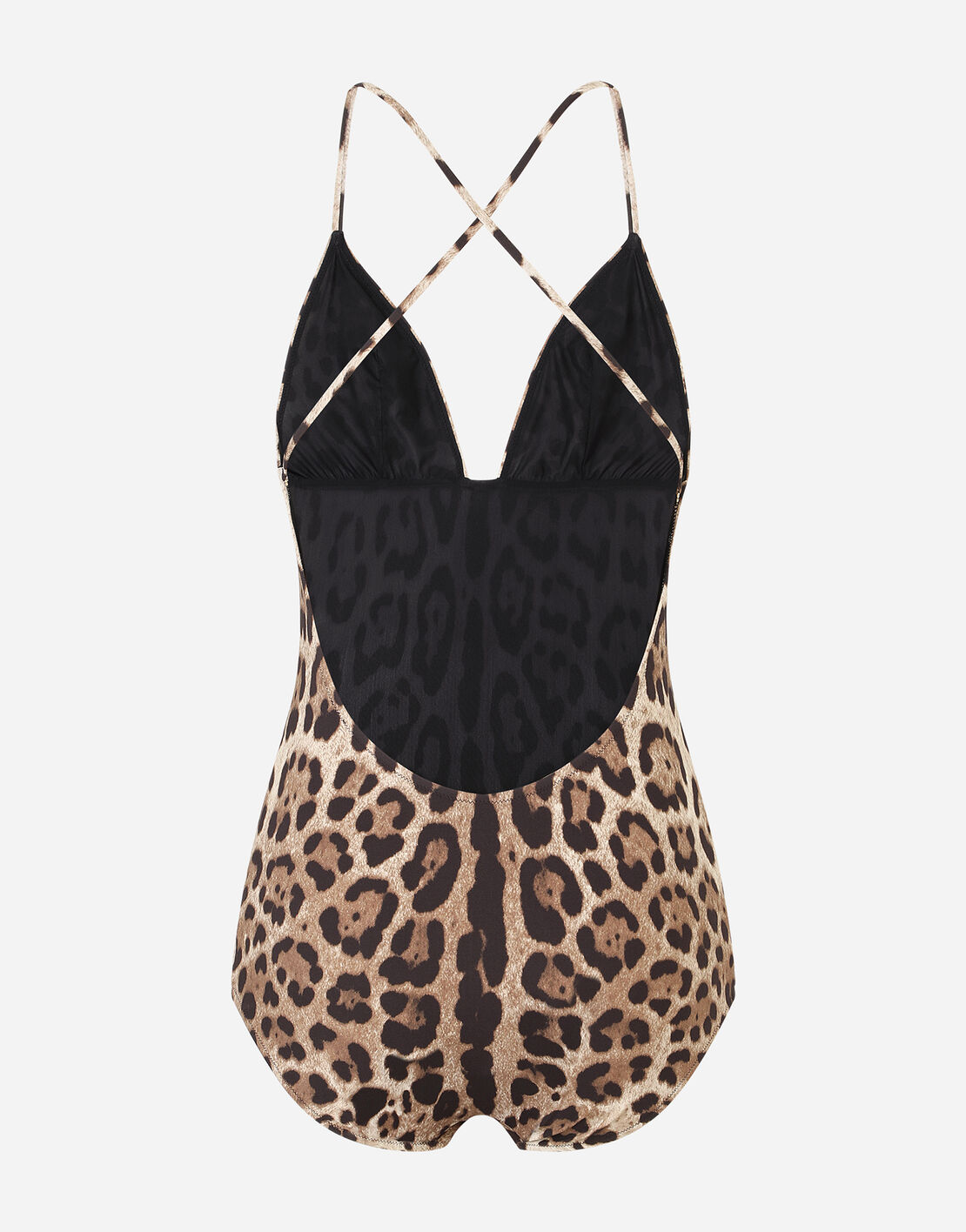 Leopard-print one-piece swimsuit in ANIMAL PRINT for Women | Dolce ...