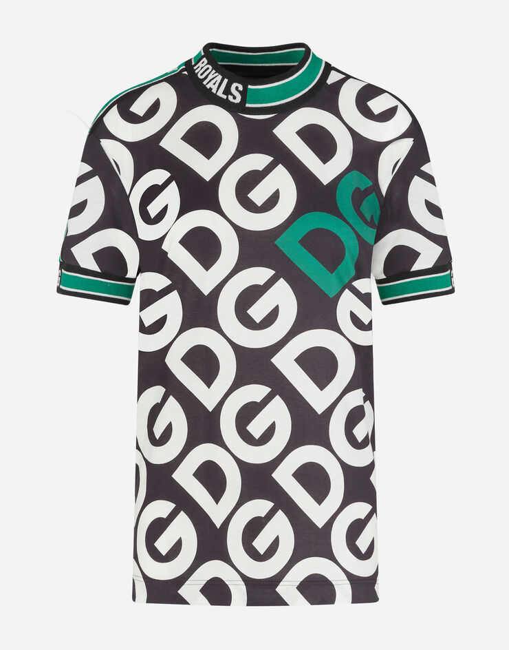 SHORT-SLEEVED JERSEY T-SHIRT WITH DG LOGO PRINT