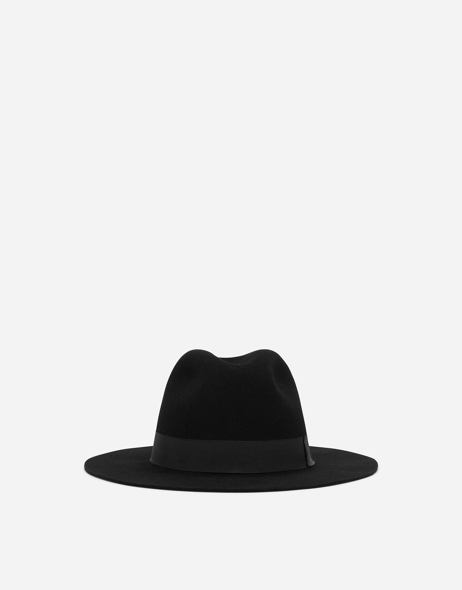 Wool felt fedora hat in Black for Women | Dolce&Gabbana® US