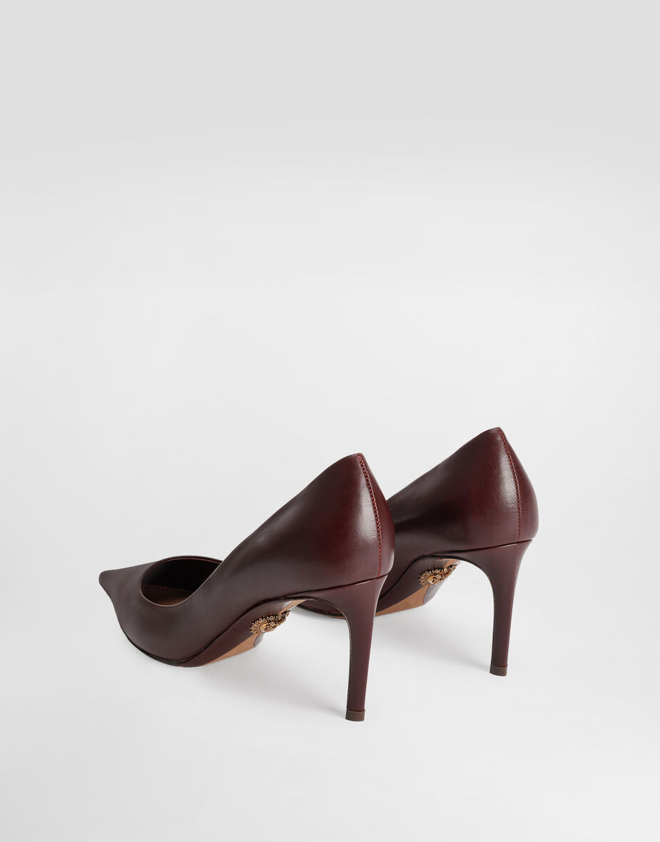 Devotion calfskin pumps in Bordeaux for Women | Dolce&Gabbana® US