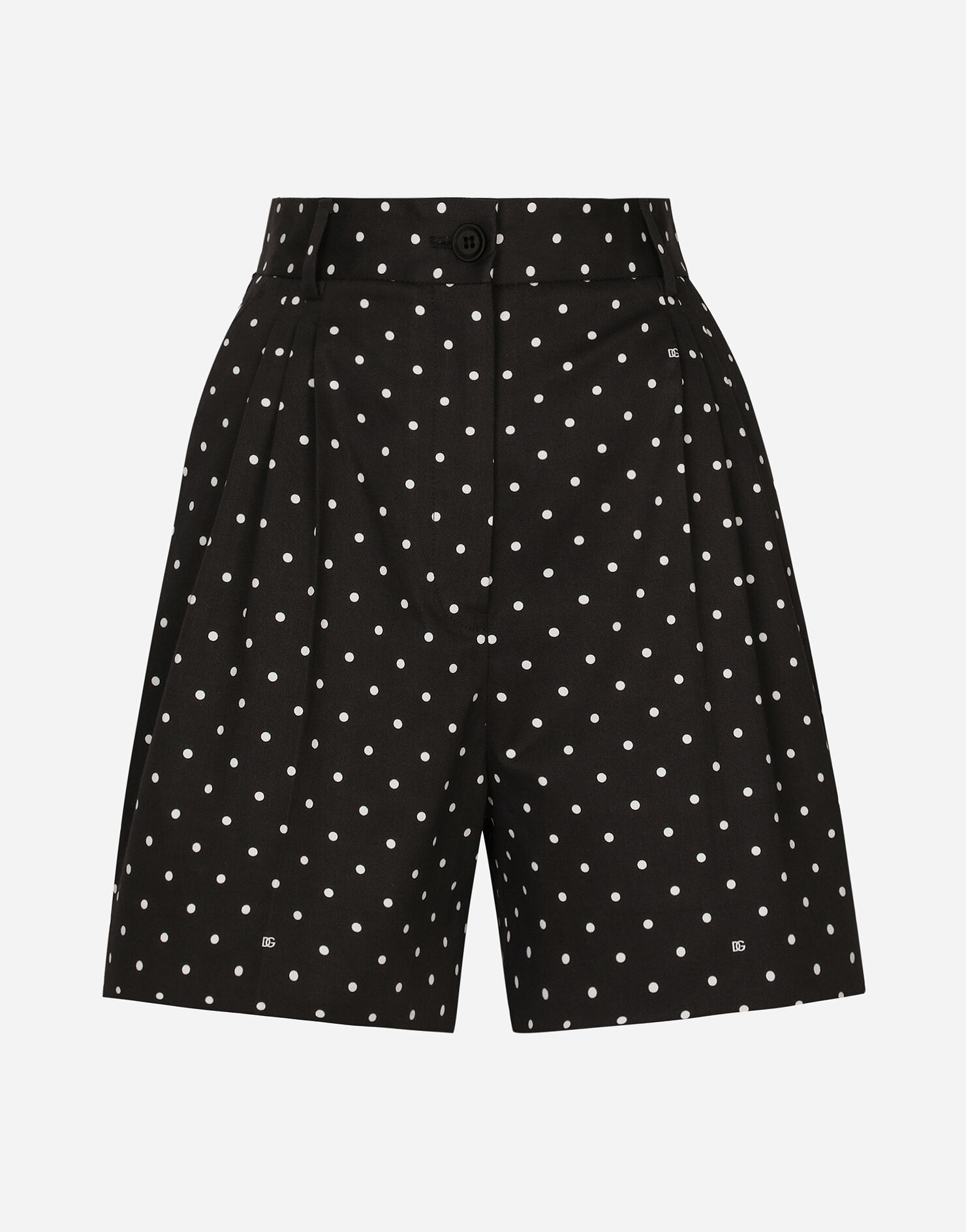 Shorts aus Baumwolle Punkteprint in Drucken für Damen | Dolce&Gabbana®