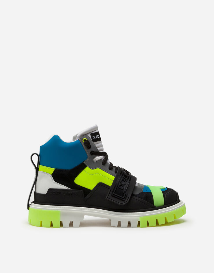 MIXED MATERIAL TREKKING SHOE WITH LOGO