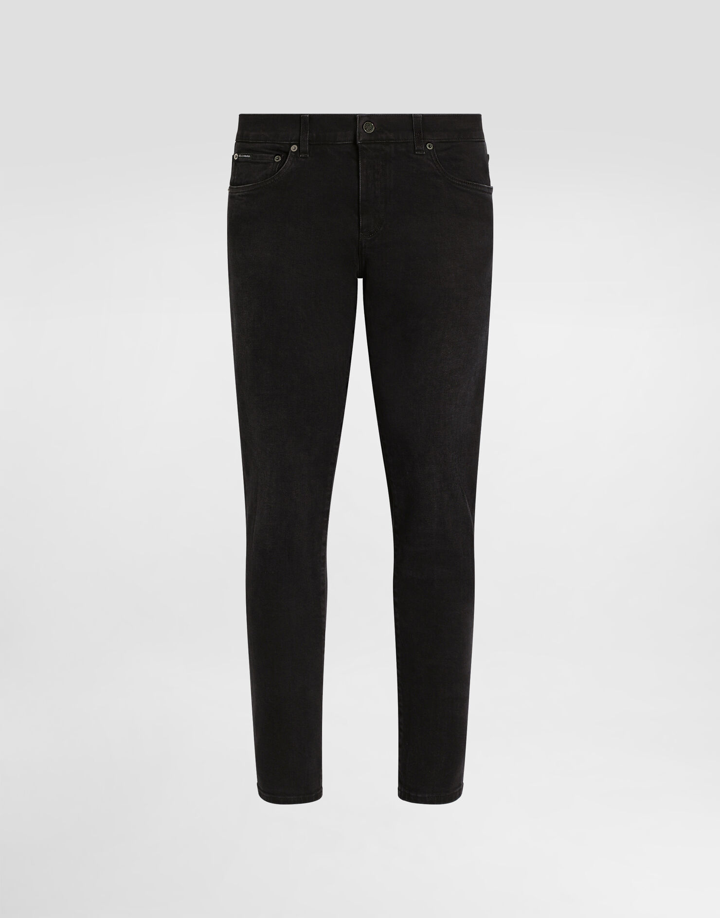 Gray wash slim-fit stretch jeans in Multicolor for Men | Dolce&Gabbana® US