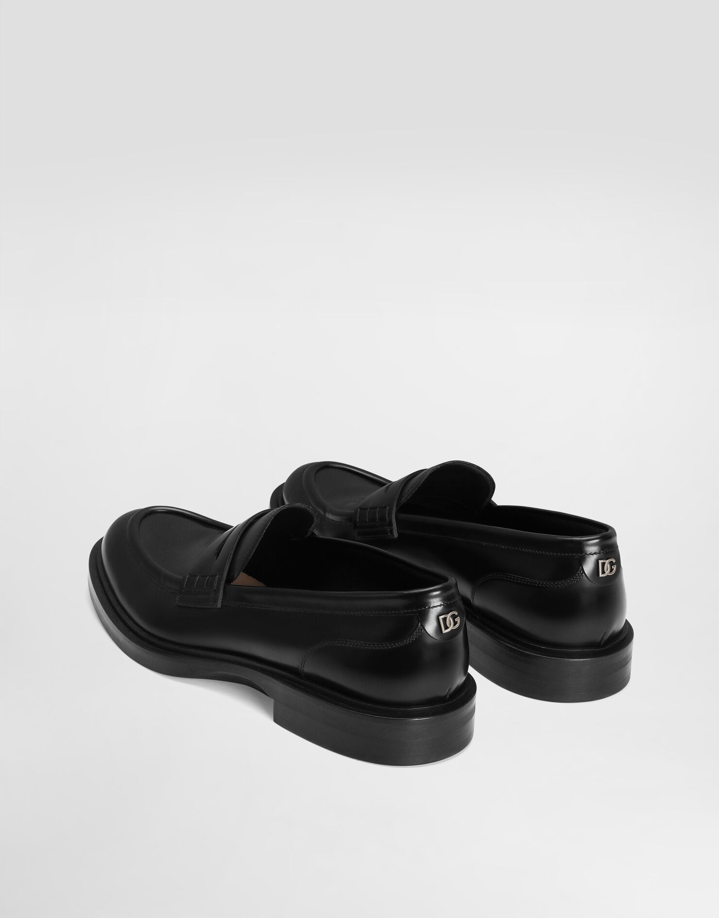 Brushed calfskin loafers in Black for Men | Dolce&Gabbana® US