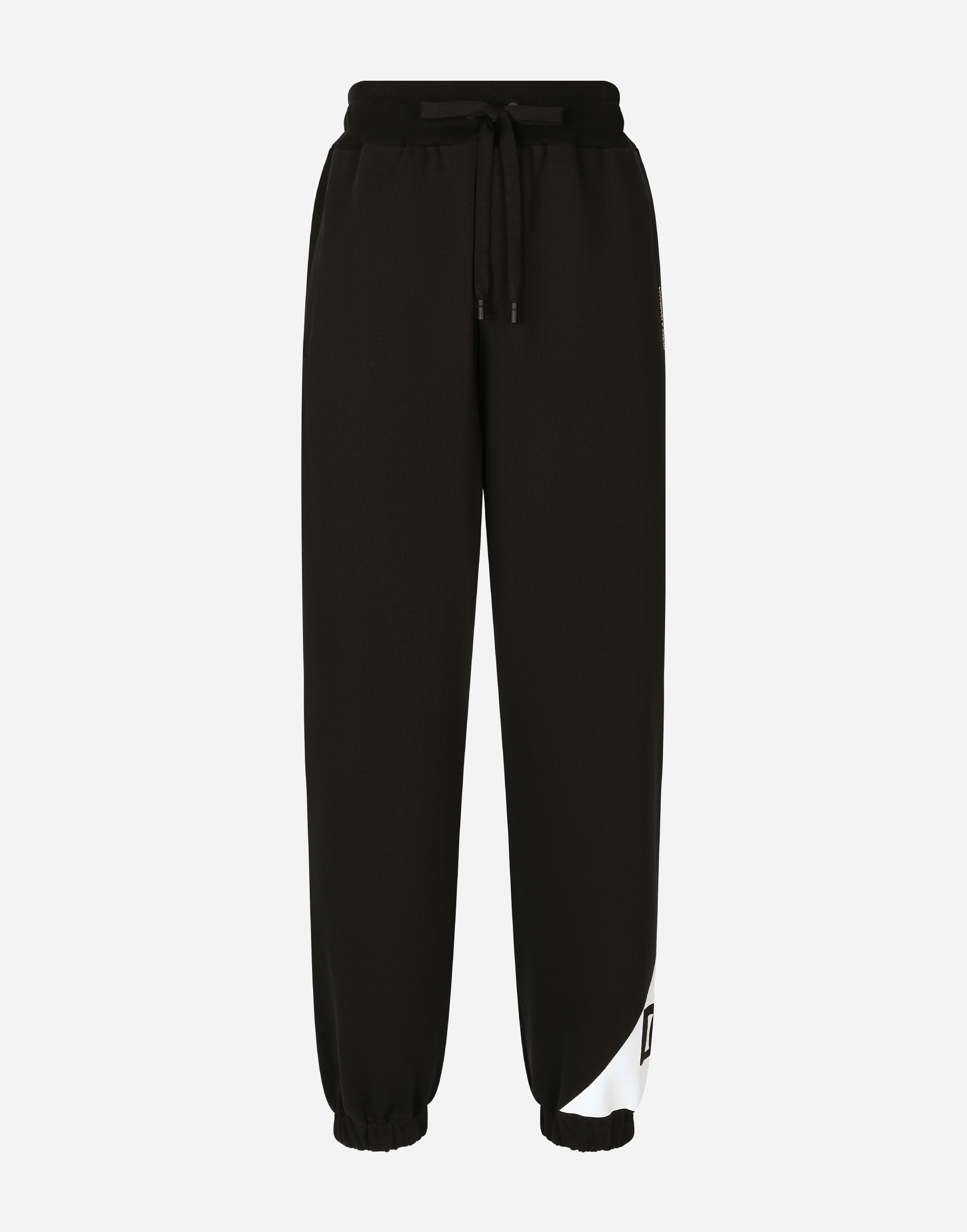 Pantalón De Chándal De Algodón Con Logotipo En Negro De Hombre Dolceandgabbana®