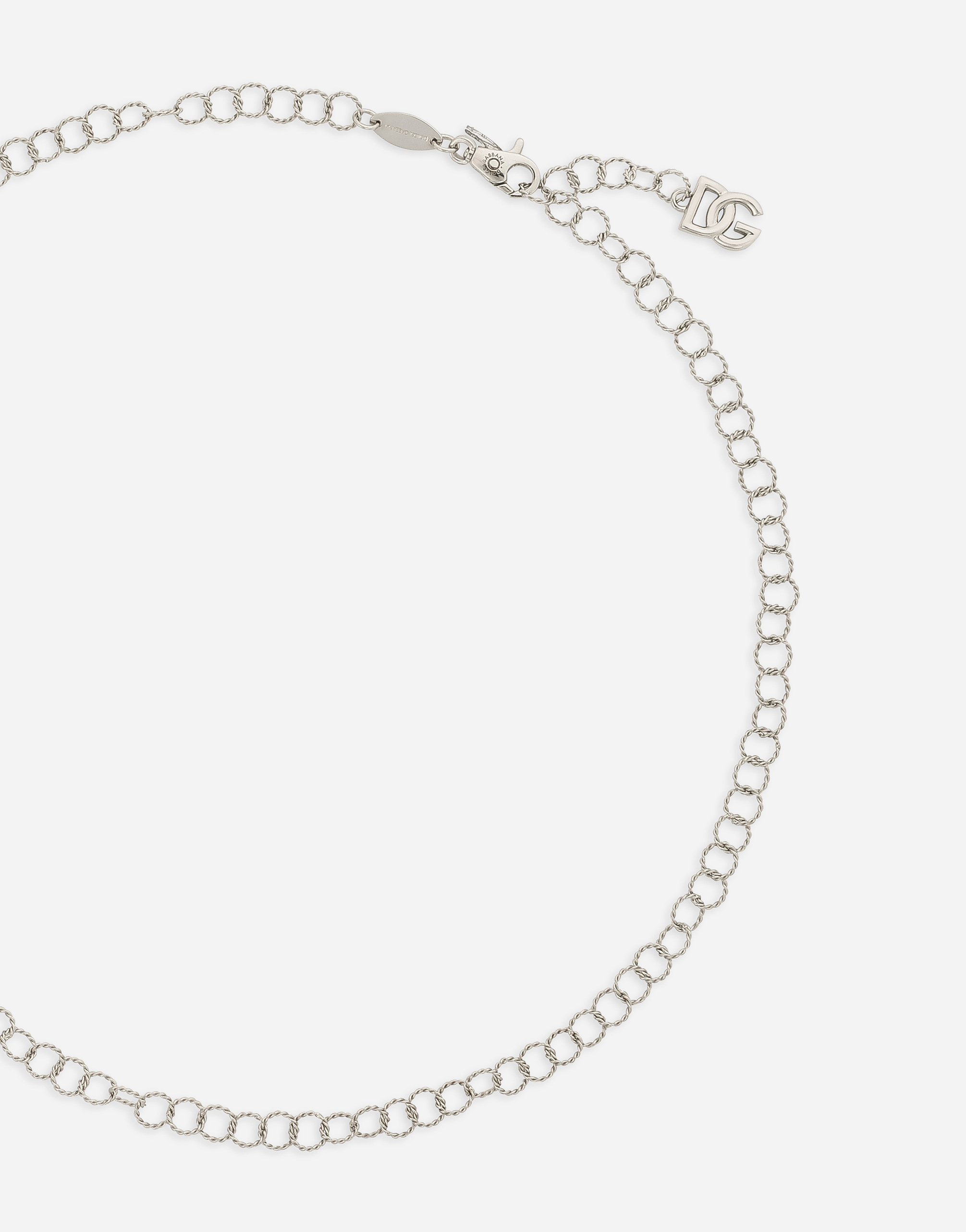 Dolce & Gabbana Twisted Wire Chain Necklace In White Gold 18kt | ModeSens